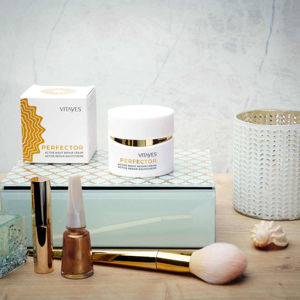 Perfector Anti-Aging Face Night Cream, Hydrasalinol Active Repair Comp ...